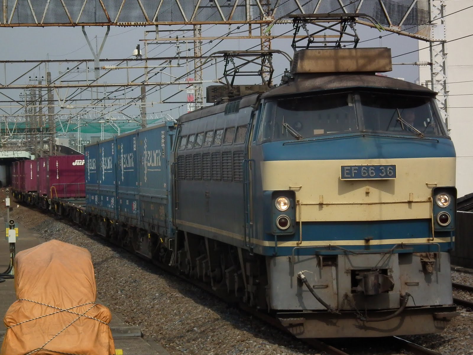 鉄道写真館: JR貨物新更新色、EF66。