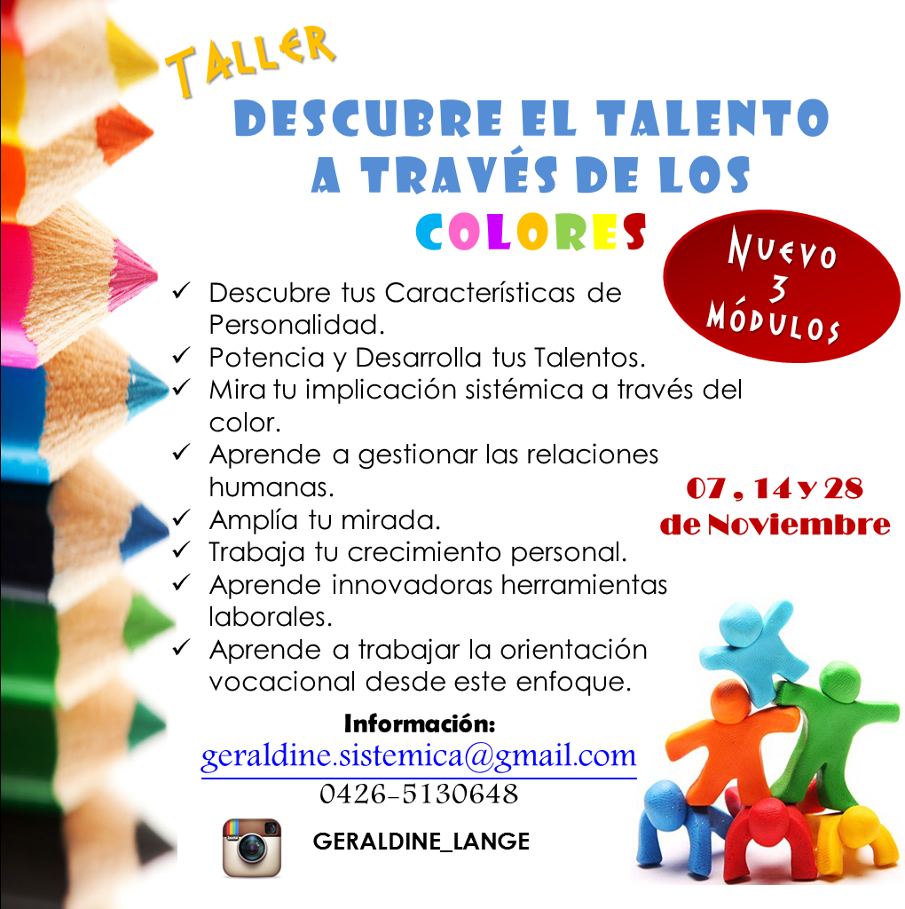 TALLER DESCUBRE EL TALENTO A TRAVÉS DE LOS COLORES & ORIENTACIÓN VOCACIONAL