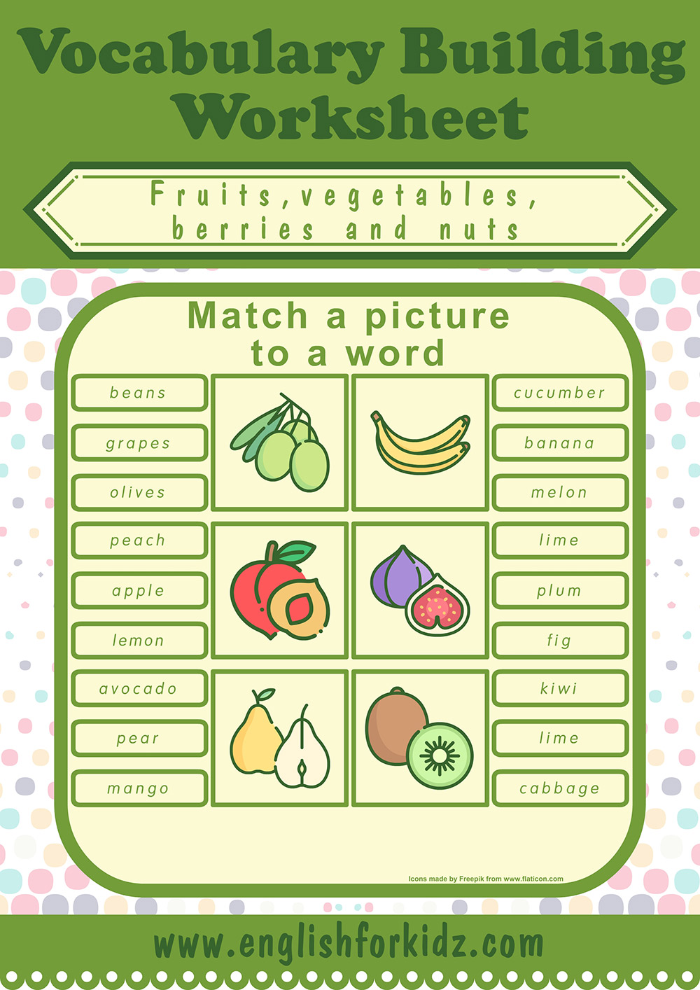 English For Kids Step By Step Fruits And Vegetables Worksheets english-for-kids-step-by-step-fruits-and-vegetables-worksheets