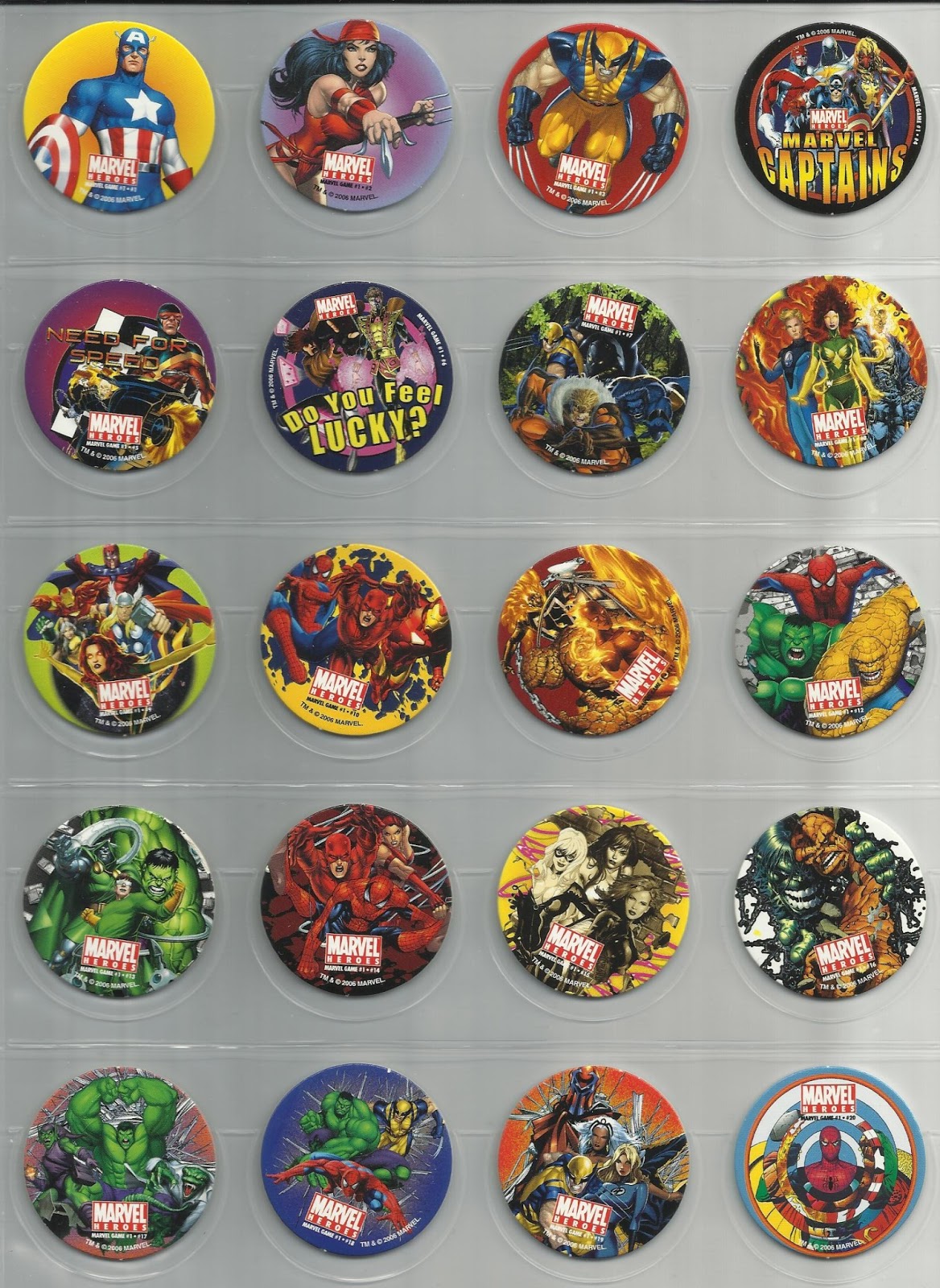 Tazos e Cards: Tazos Marvel Heroes - EUA