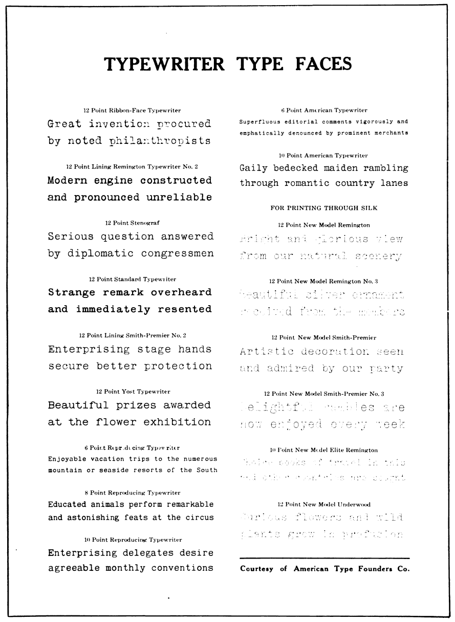 oz.Typewriter: Duplicating 'Typewritten' Letters in Printing: The 'New ...