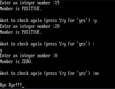 A program to check the number is Positive, Negative or Zero using C ...