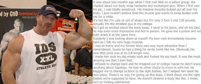 YoungTrevor's male body swap caps: The Right Bodies