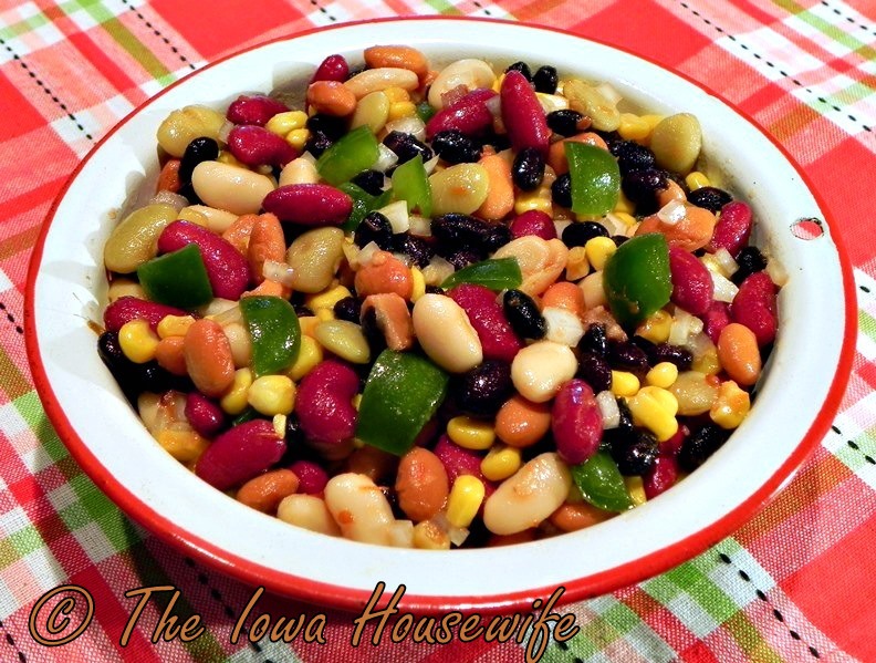 The Iowa Housewife: Festive Bean Salad