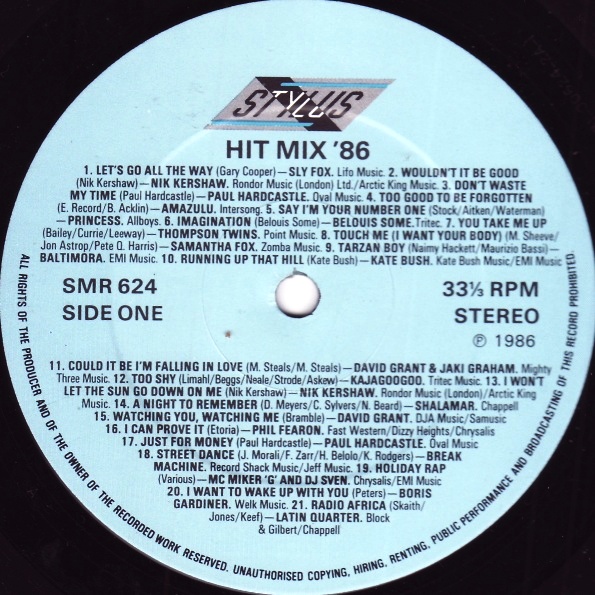 RETRO DISCO HI-NRG: HIT MIX '86 (2LP Set) 86 original artists non-stop ...