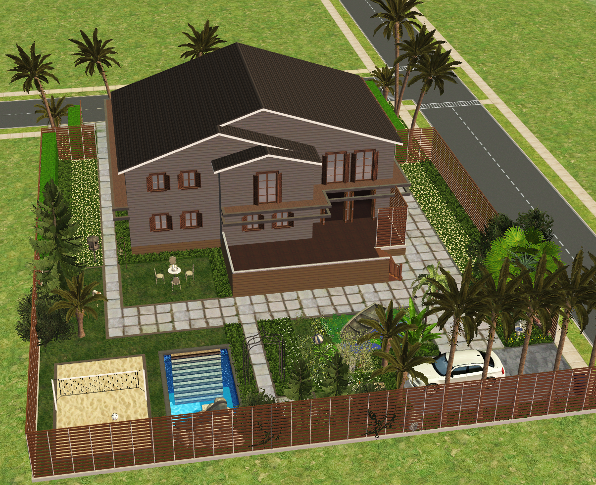 Sims 2 Lot (Landscaped) *Contemp-Modern Style - Sims 2 əbˈseSHən/