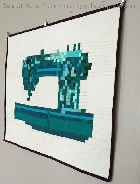 Sew at Home Mummy: Blogger's Quilt Festival: my pixelated sewing machine