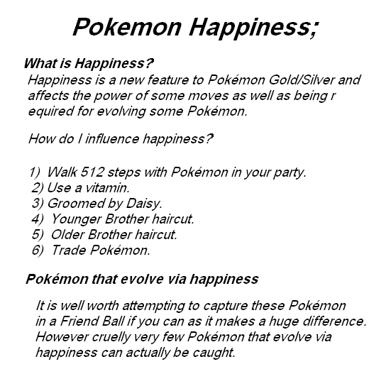 Pokemon Happiness,the truth about it.