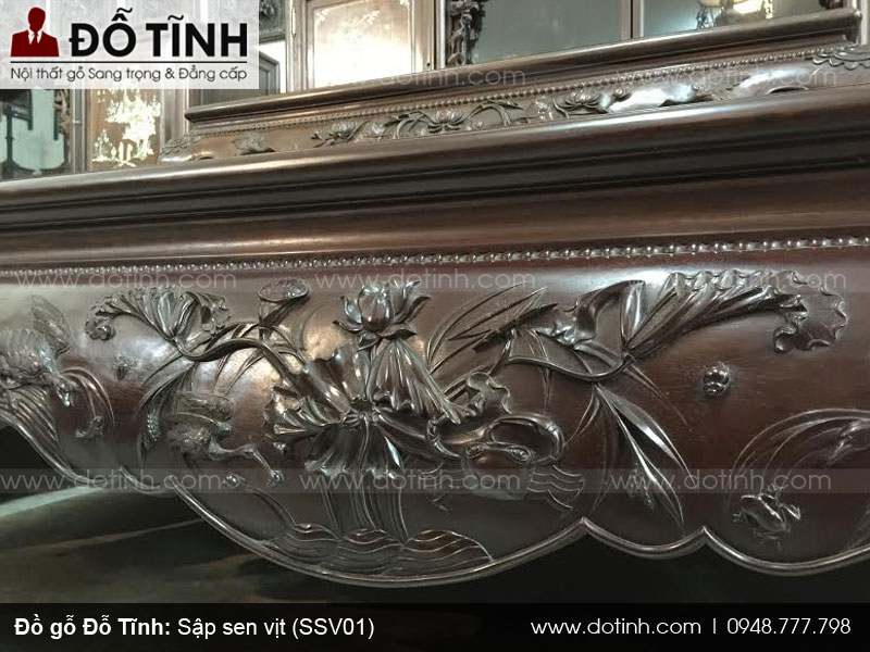 Sập sen vịt gỗ gụ mật đẹp sang trọng | Dotinh.com