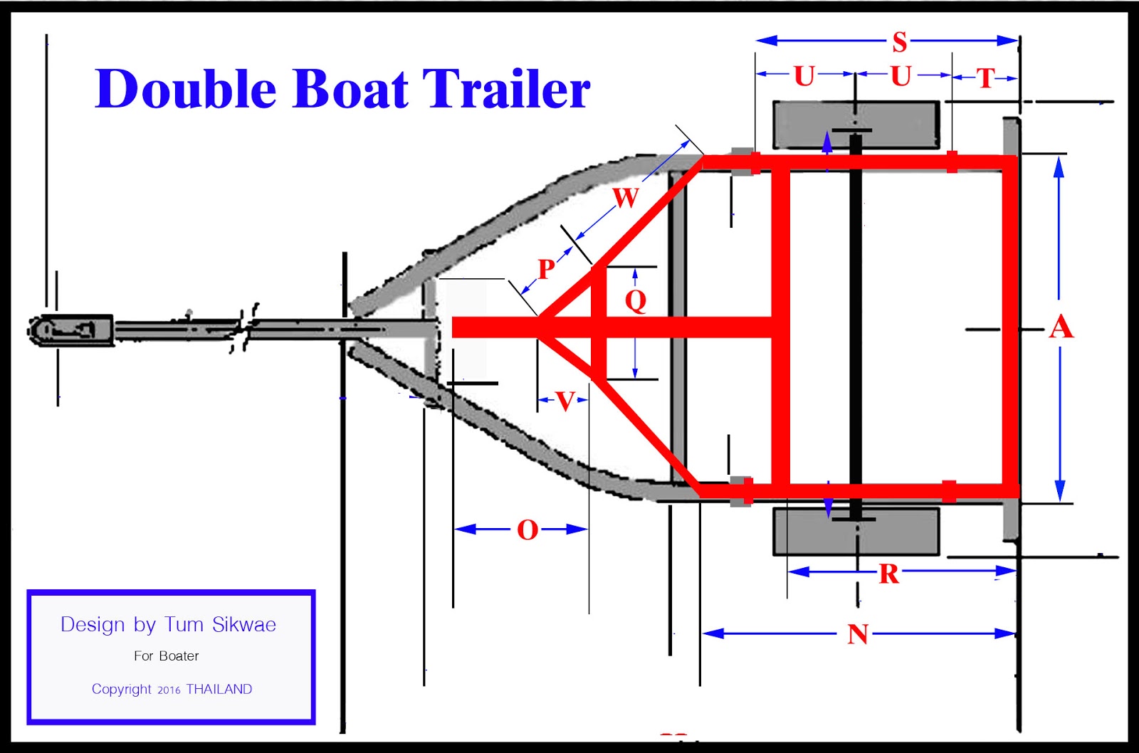Tum Sikwae ตุ้ม สี่แคว: D.I.Y. เทรลเลอร์เรือ Advance Boat Trailer ง่าย ...
