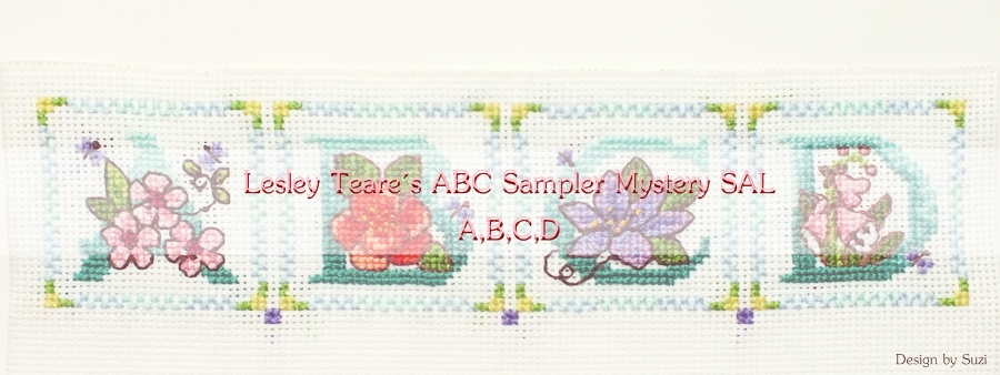 A, B, C, D (Lesley Teare´s ABC Sampler Mystery SAL) - Design by Suzi