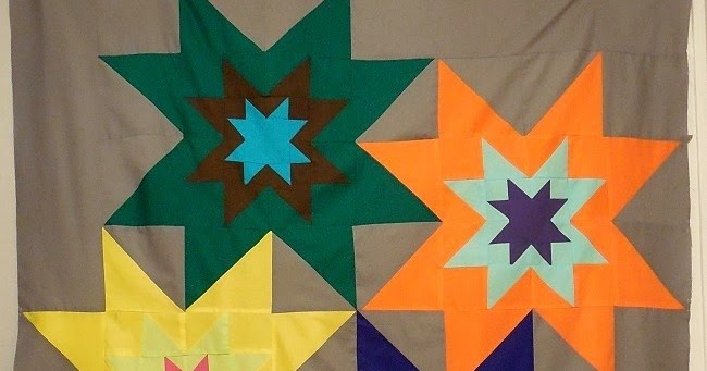 Homespun Hannah's Blog: Exploding Stars quilt top completed!