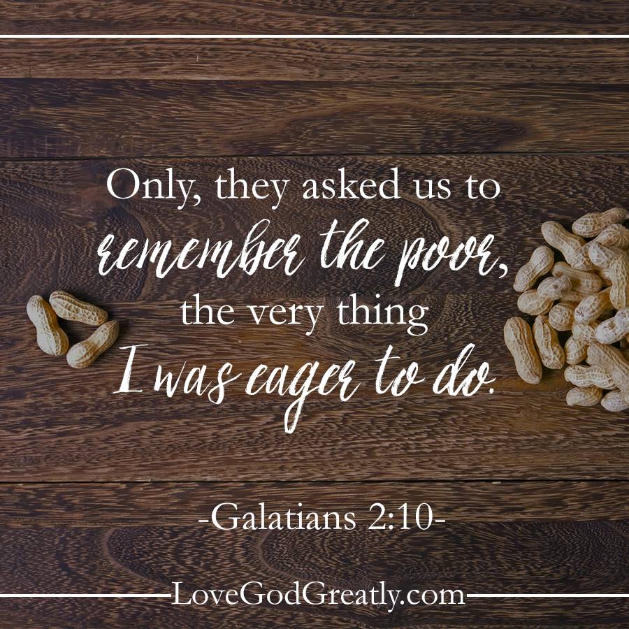 Living for God: Remember the Poor