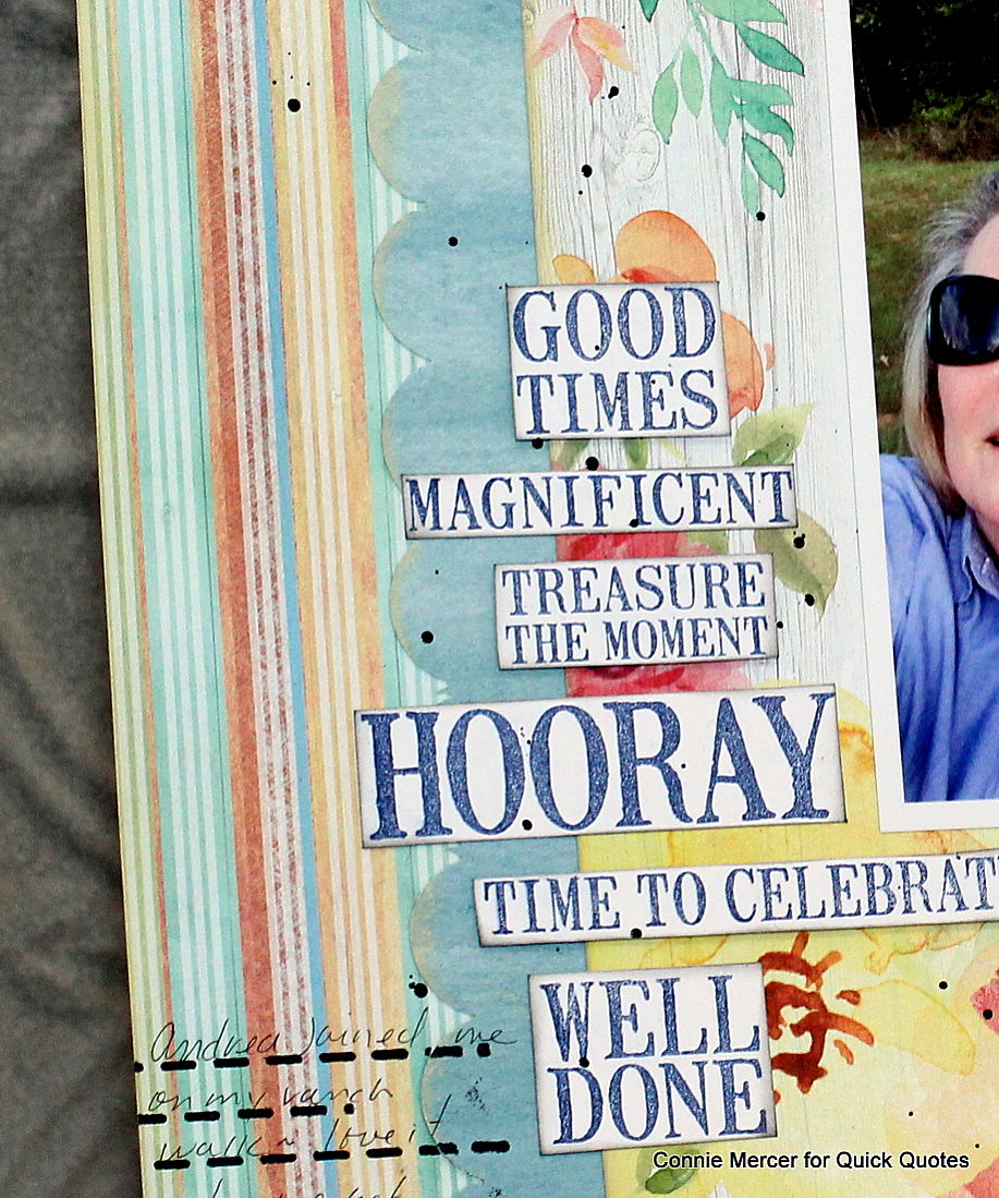 crafty goodies: Scrapbook Page with Quick Quotes and Canon