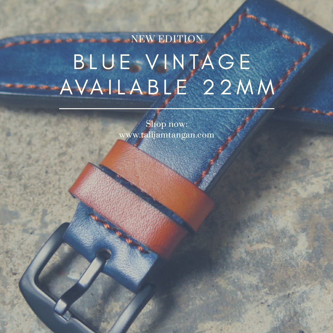 Tali Jam Tangan Handmade Biru Kulit Asli - TaliJamTangan!com, Pusat ...