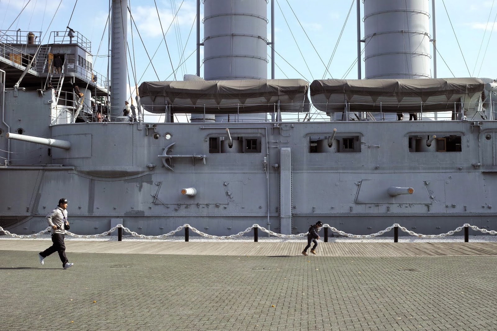 Study of warship Mikasa