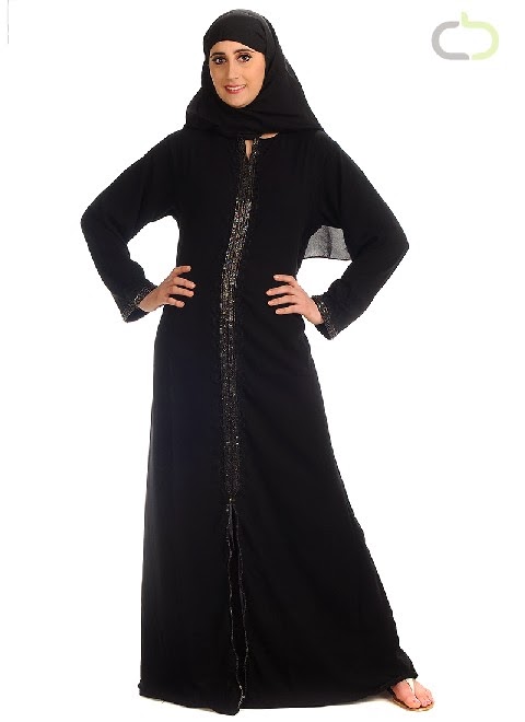 Readymade Abaya Collection 2013-14 | Islamic Abaya Designs | Long Black ...