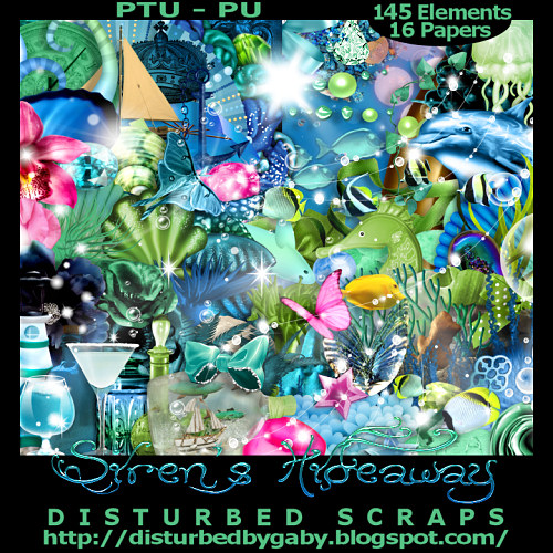 Disturbed PSP tutorials: PTU Scrap kit: Siren's Hideaway