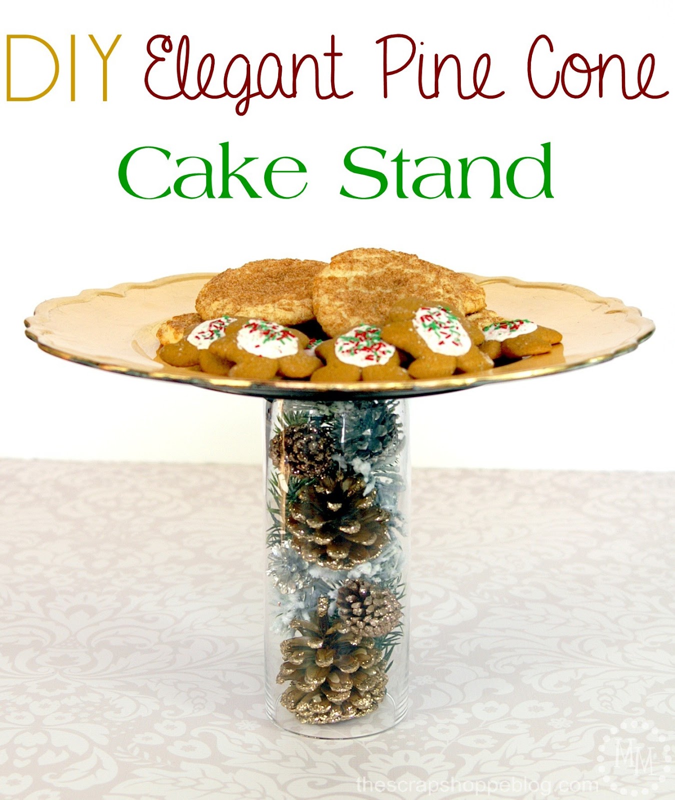 DIY Christmas Cake Stand - The Scrap Shoppe