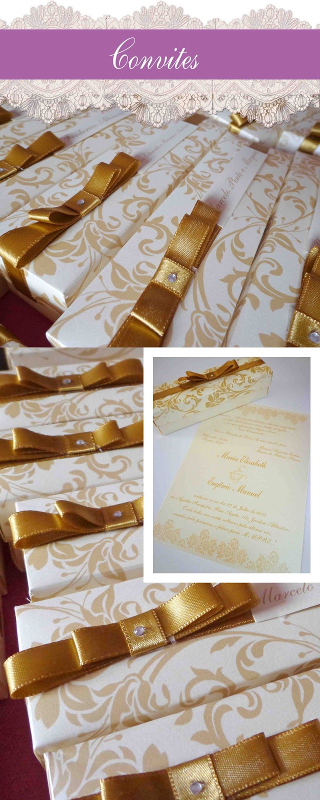 Convites Maria Elizabeth e Eugenio Manuel - Karina Designer Gráfico