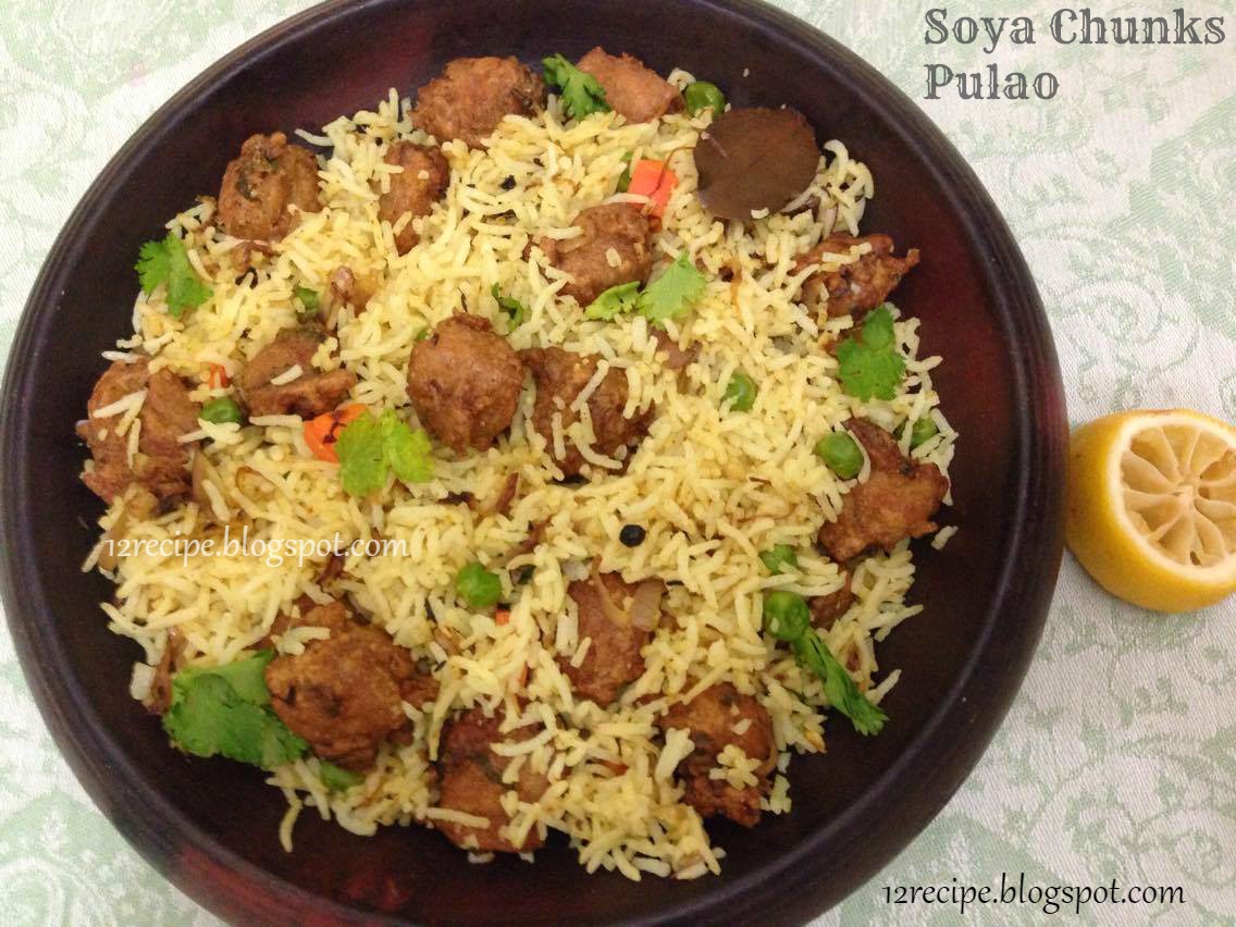Soya Chunks Pulao - Recipe Book