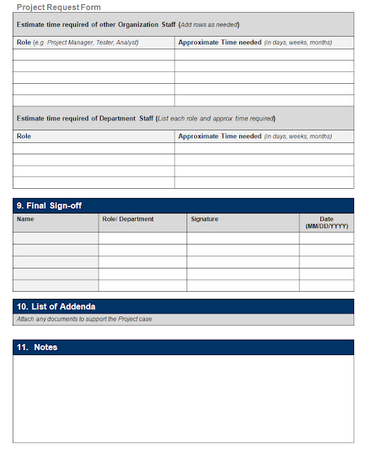 Office Forms: Project Request Form (5 pages)