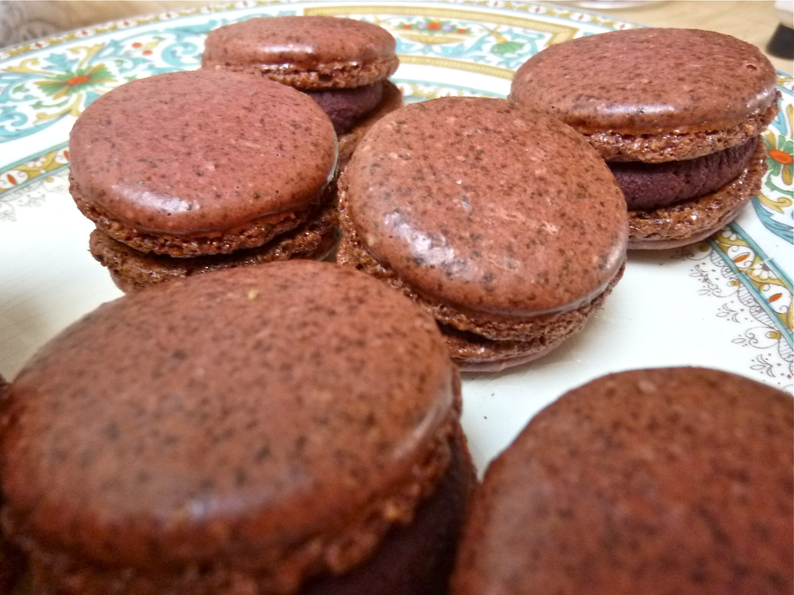 Hibiscus Flower Macarons with Red Velvet Nutella Filling – Diary of a ...