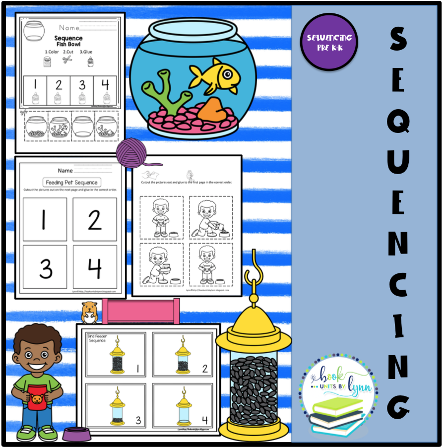 PET SEQUENCING 5 SETS ~ Book Units by Lynn