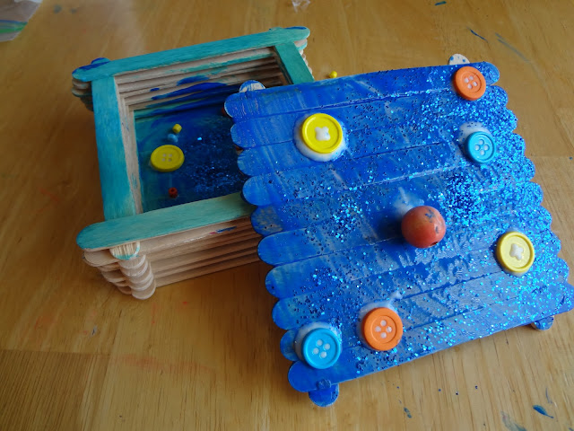 Sparkle and Splatter: Craft Stick Treasure Box