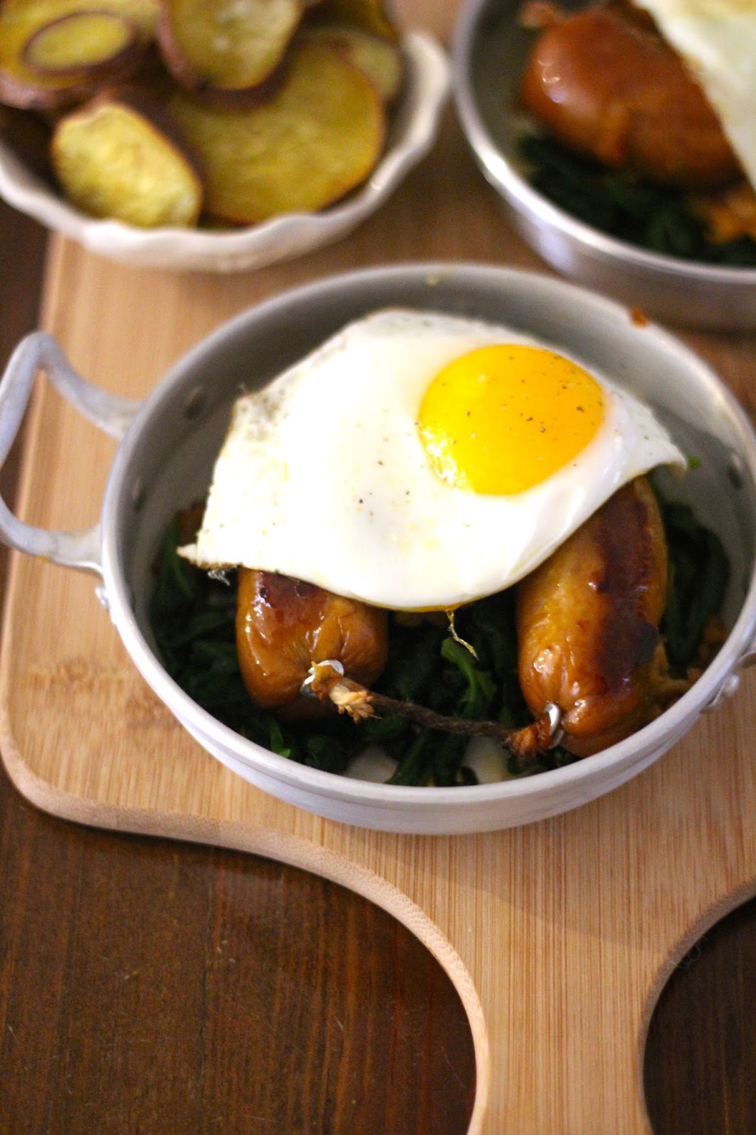 As Minhas Receitas: Alheira no Forno com Espinafres