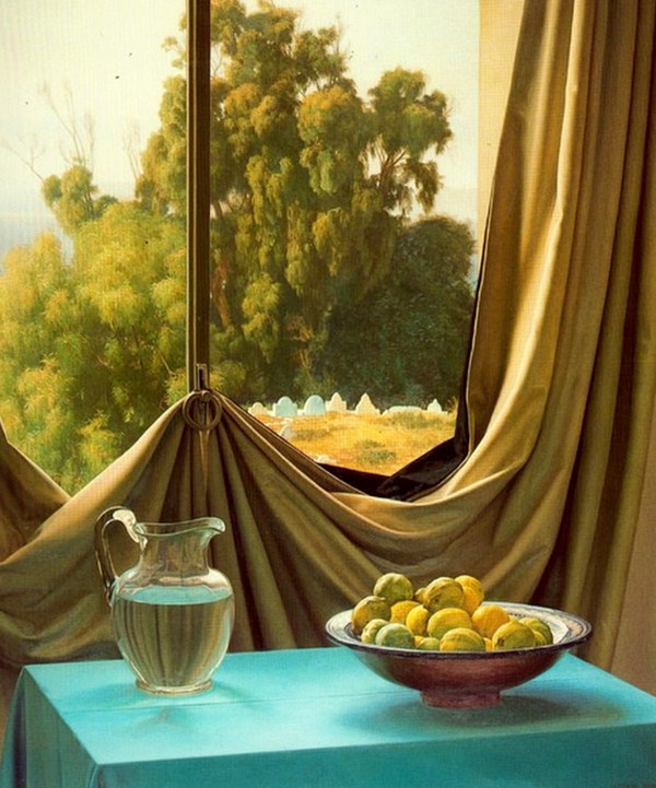 IMAGENES Y CONCEPTOS DEL ARTE MODERNO: Paisaje en bodegón pintura al óleo