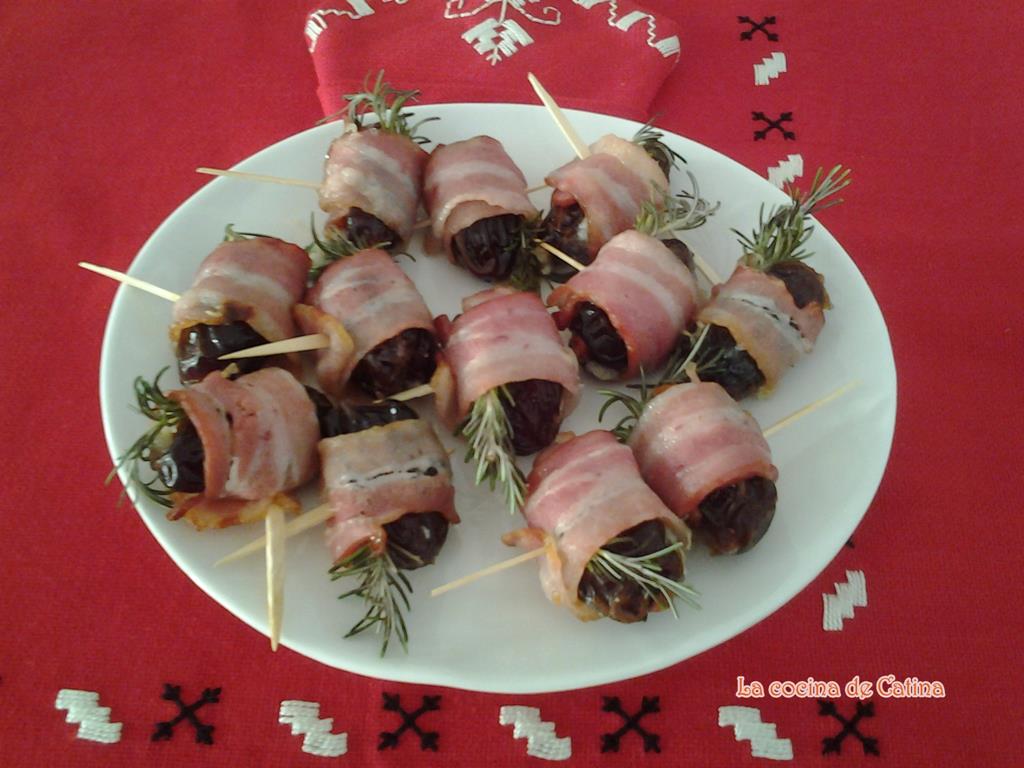 Dátiles con bacon rellenos - La cocina de Catina