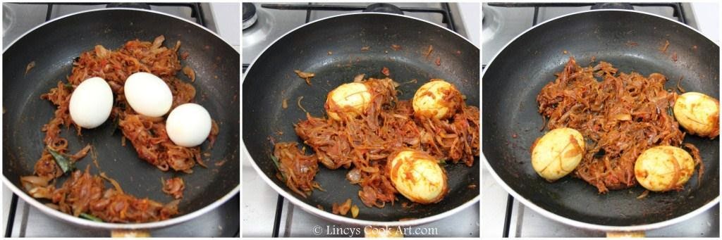 Nadan Egg Roast/ Kerala Mutta Roast/ Side dish for Appam ~ Lincy's Cook Art