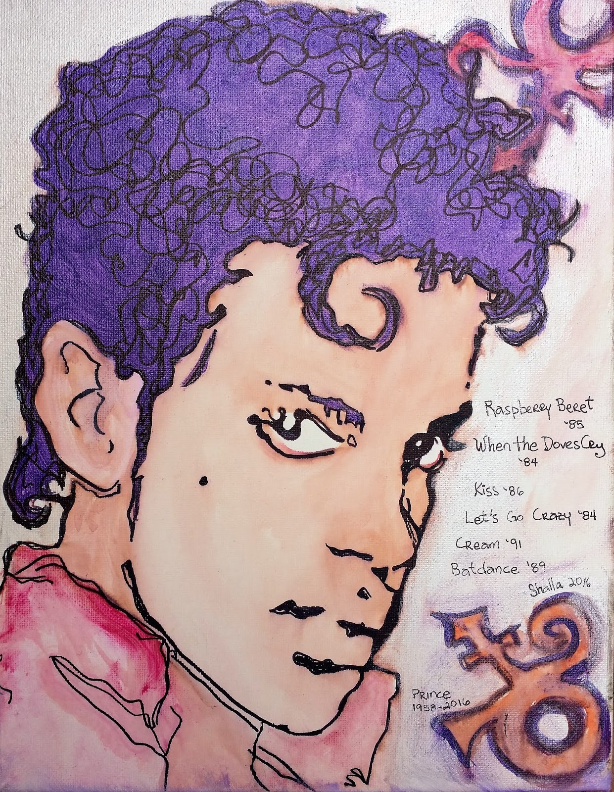 SHALLA Paintings: Shalla Art A Tribute to Prince