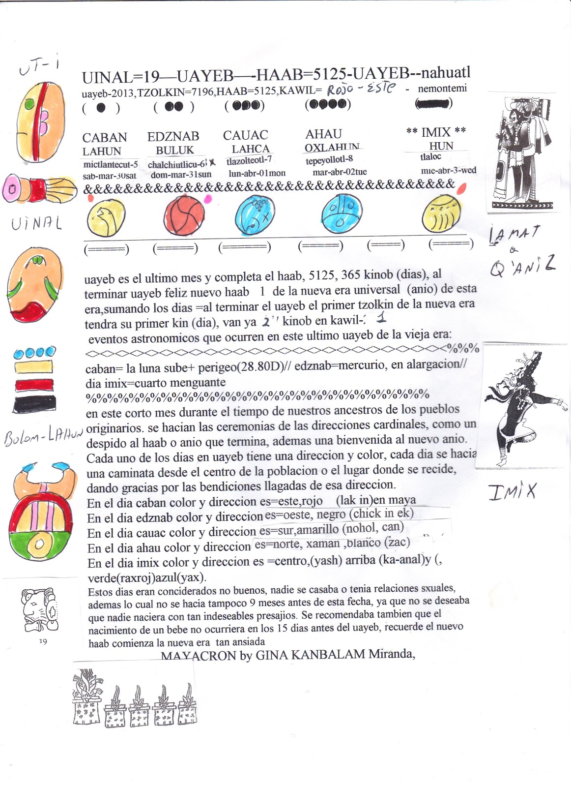 mayacron: periodo especial MAYA de UAYEB (Nemontemi) de marzo 30 a ...