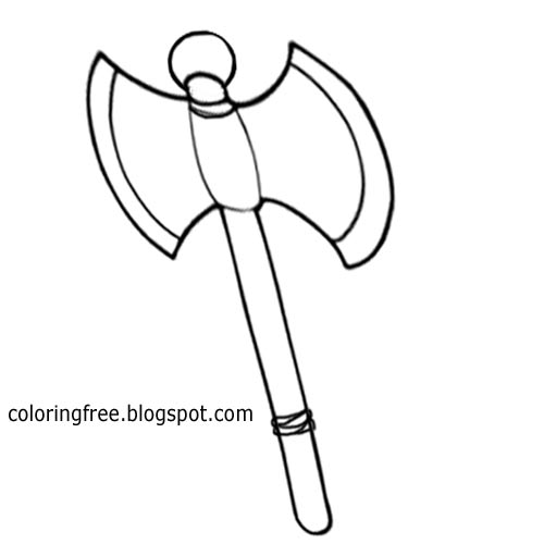 Battle Axe Coloring Pages