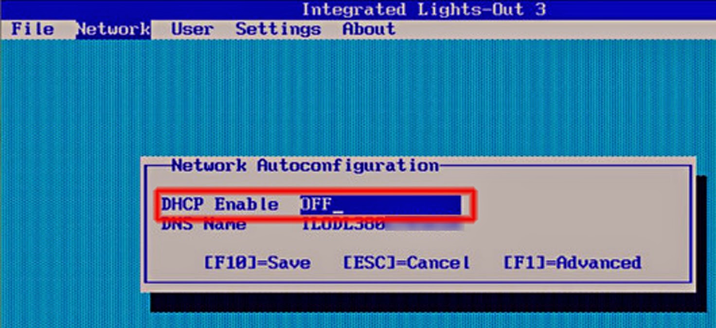 Pantallazos.es: Configuración ILO (Integrated Lights-Out) de HP