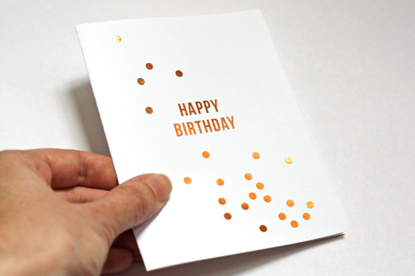 DIY foil cards: a better method | How About Orange