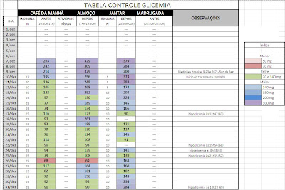 Controle glicêmico mensal | A Diabetes e Eu
