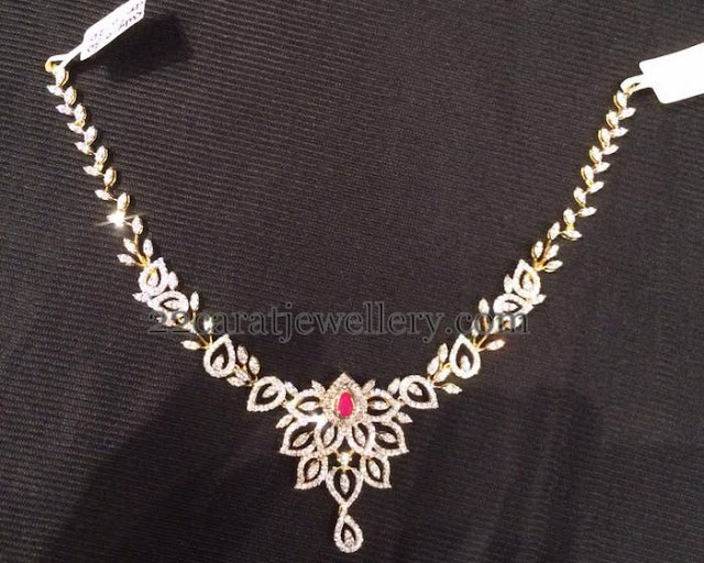 Very Simple and Affordable Diamond Set - Jewellery Designs