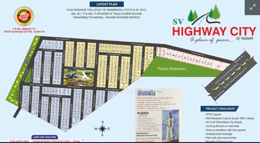 DTCP Approved Open Plots For Sale @ Yadadri, Contact: +919515069229 ...