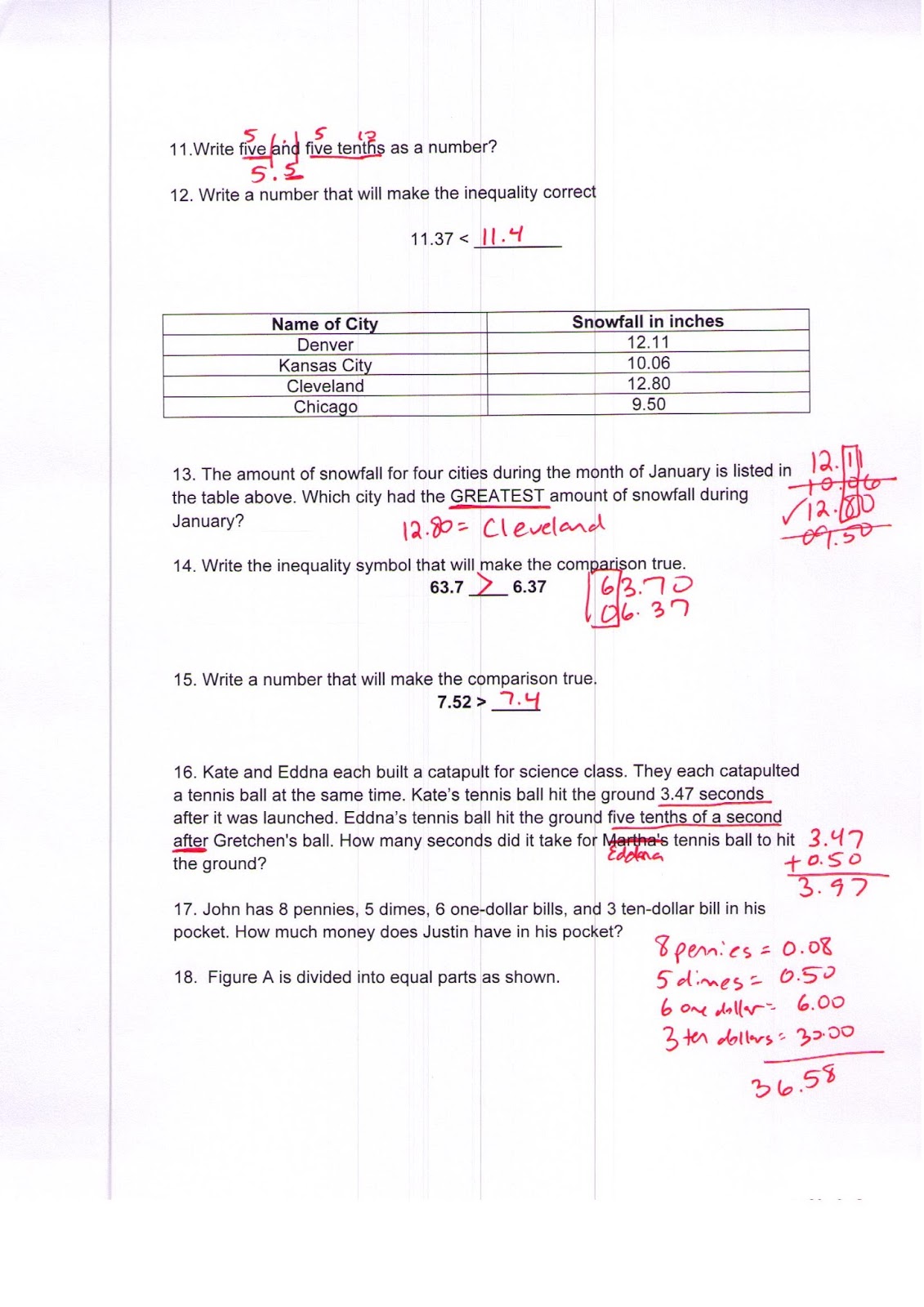 Decimal Unit 2 Test (Study Guide)