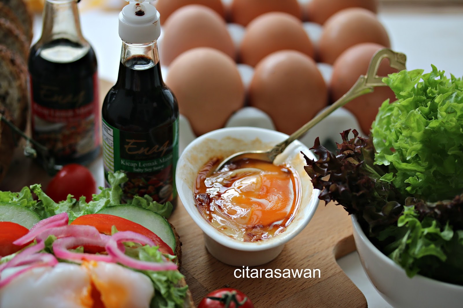 Resipi Sandwich Telur Mata / Poached Egg Sandwich Sedap