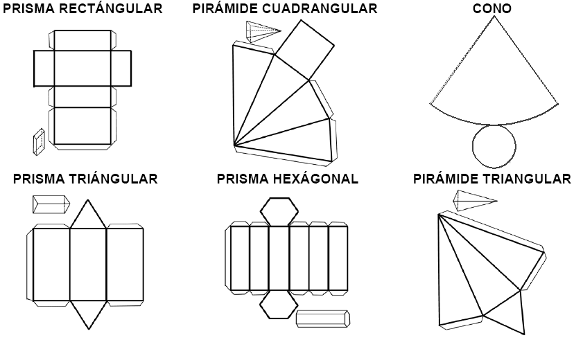 Desarrollo de cuerpos geométricos - Imagui