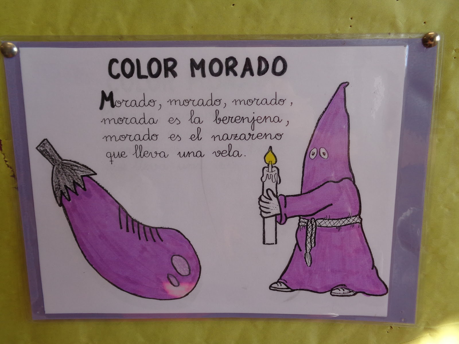La clase de María José: EL COLOR MORADO