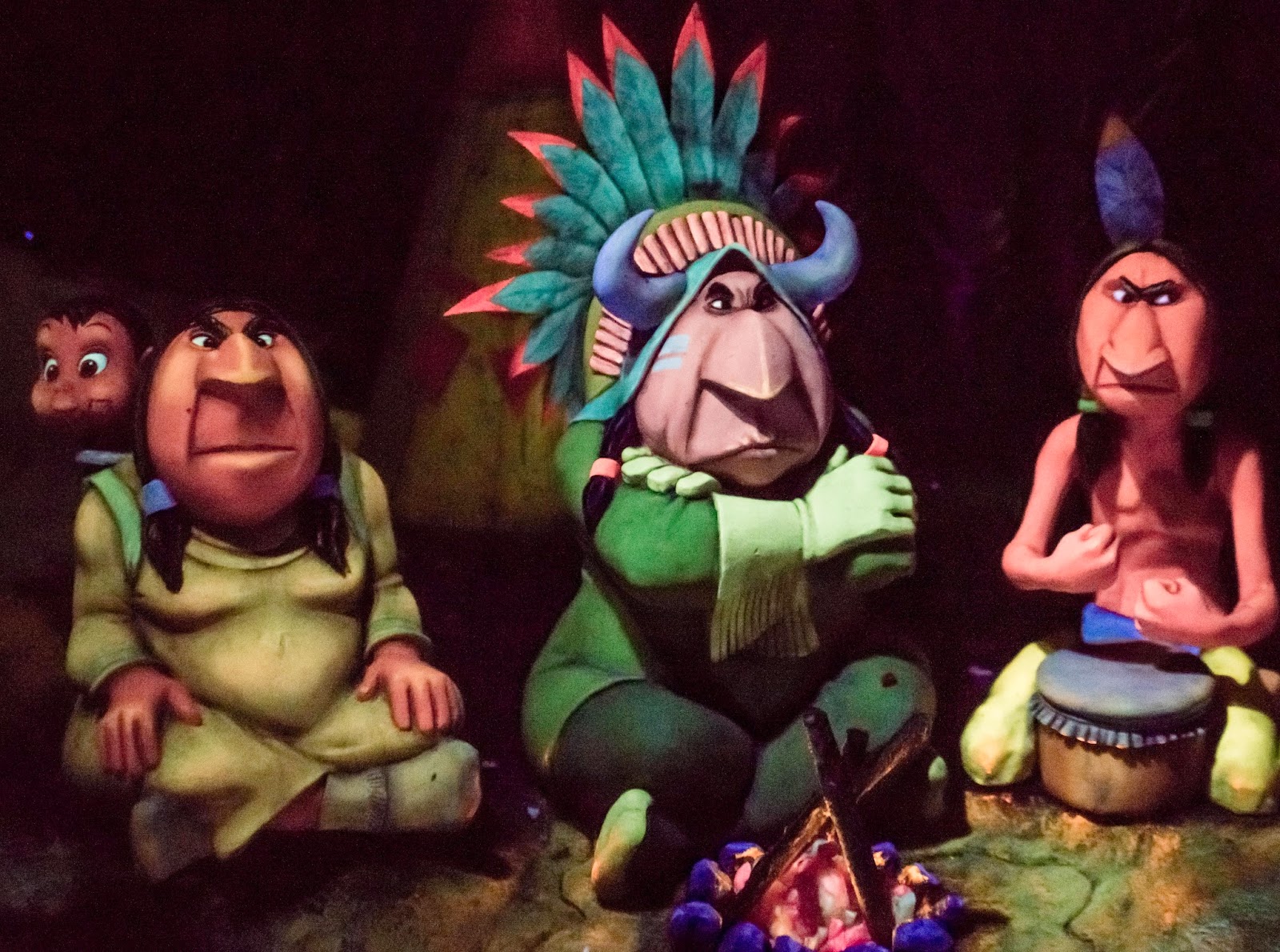 MickeyPhotos: Indians in the Peter Pan ride at Disneyland