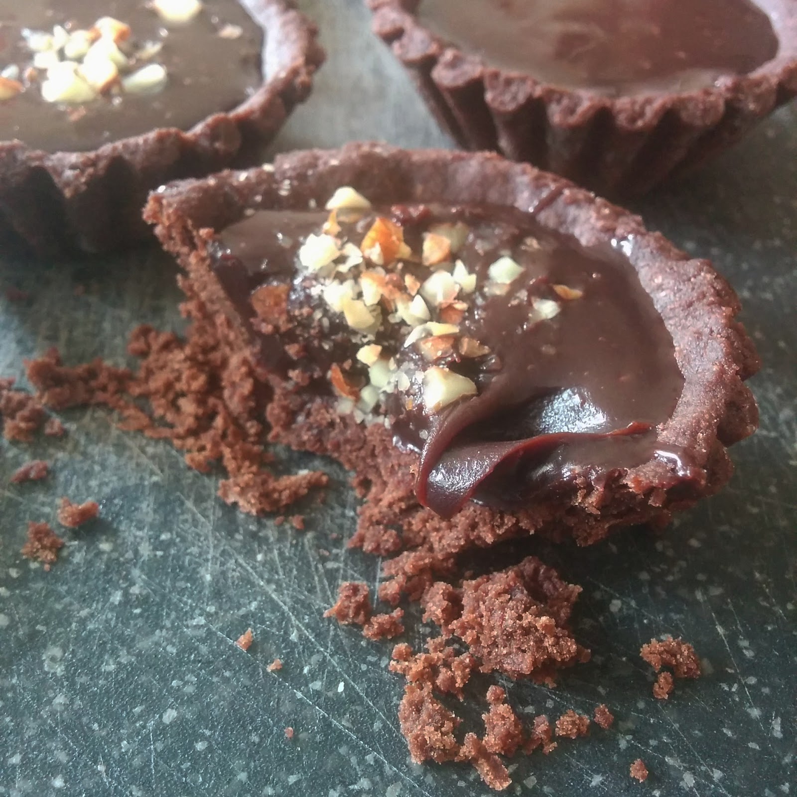 Homemade mini Chocolate ganache tart