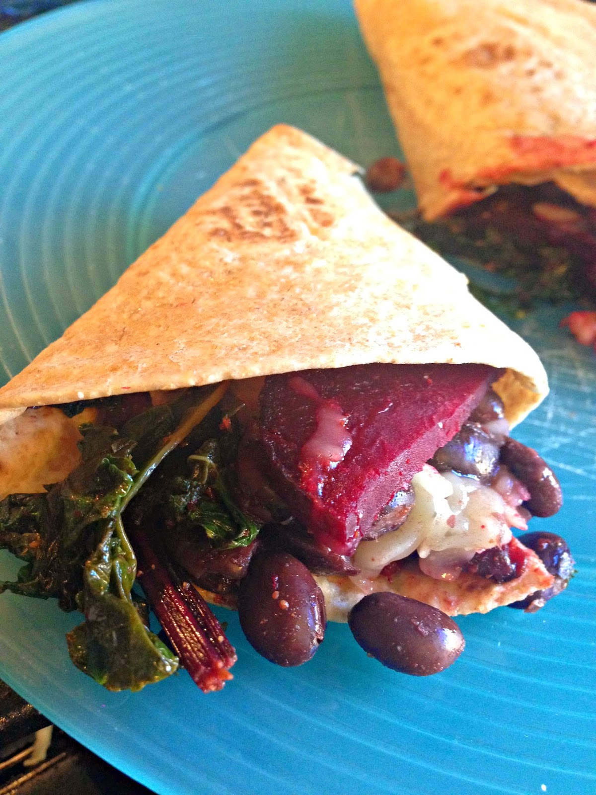 Beets + Greens Dilla (sounds weird but tastes amaze FOR REAL) | LindsSays