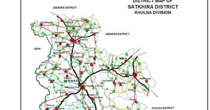 Maps of Bangladesh: Satkhira District