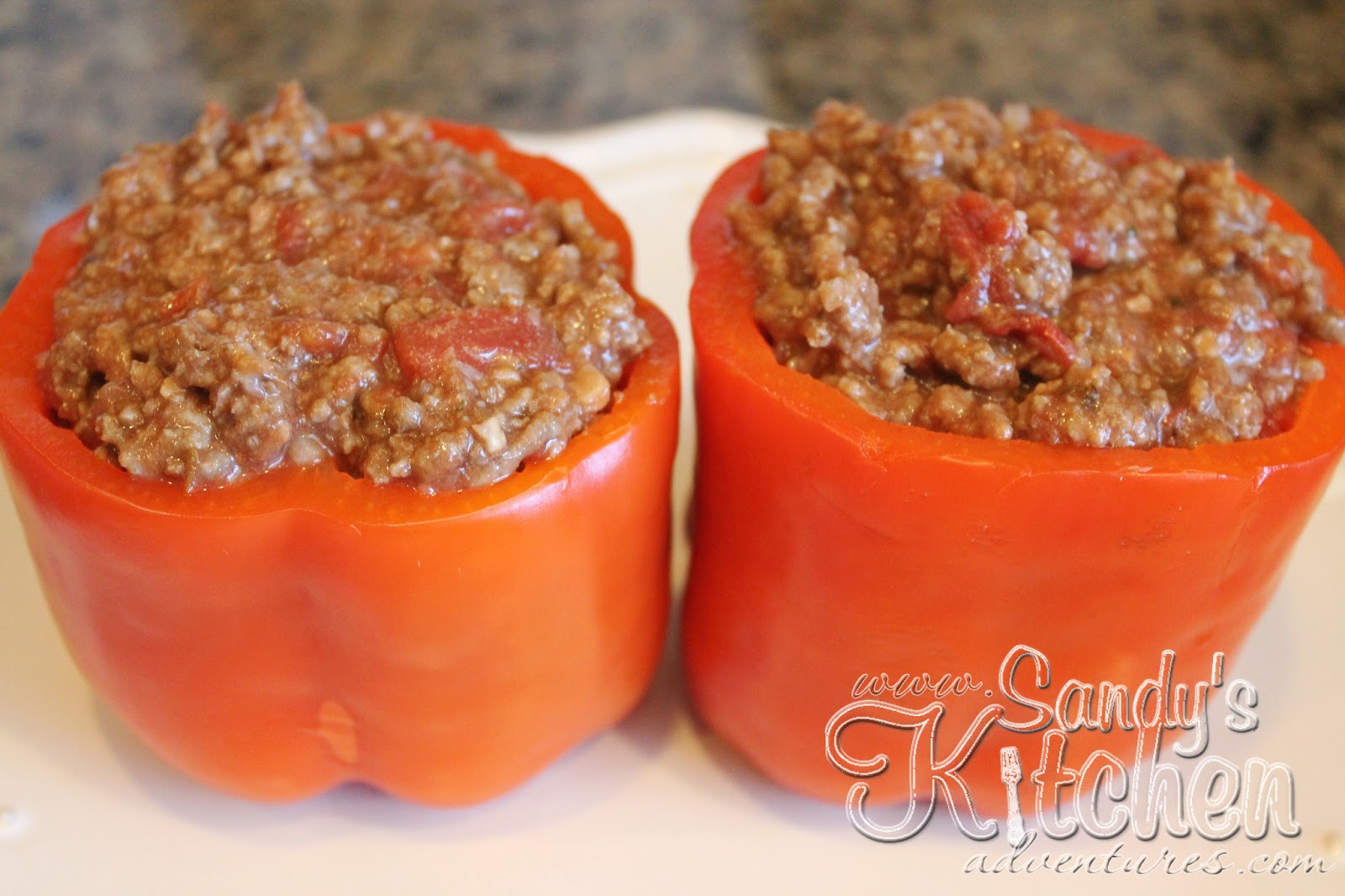 BBQ Beef Stuffed Peppers | Sandy's Kitchen